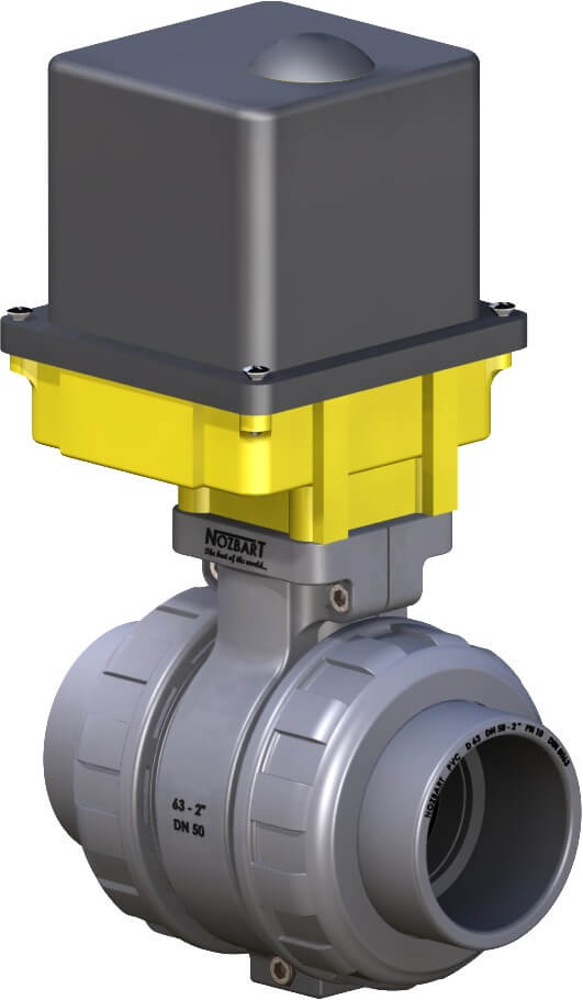 Nozbart® U-PVC Electric Actuated Ball Valves for Acids | Automated ...